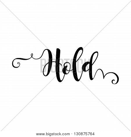 Hold. Verb English. Vector & Photo (Free Trial) | Bigstock