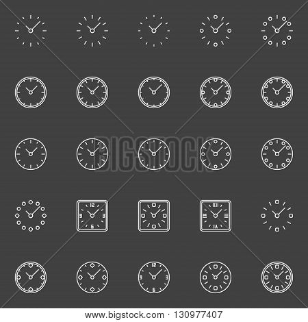 Clocks Line Icons - Vector & Photo (Free Trial) | Bigstock