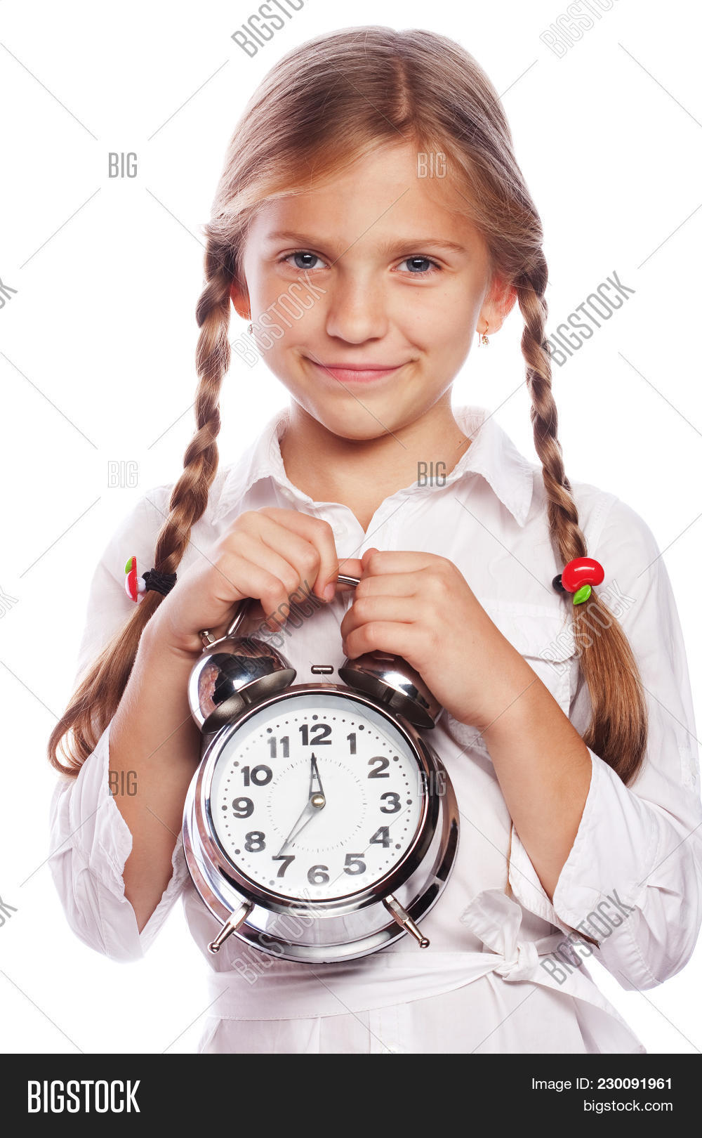 Cute Little Girl Alarm Image & Photo (Free Trial) | Bigstock