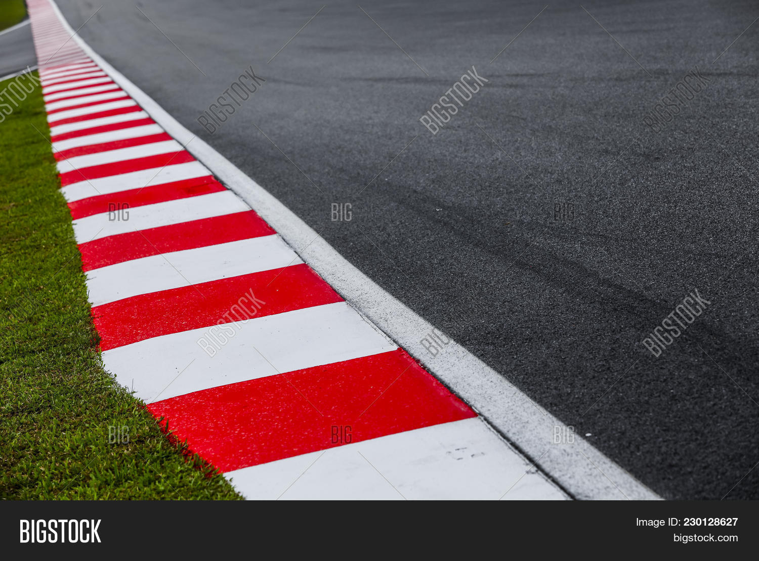 Asphalt Red White Kerb Image & Photo (Free Trial) | Bigstock