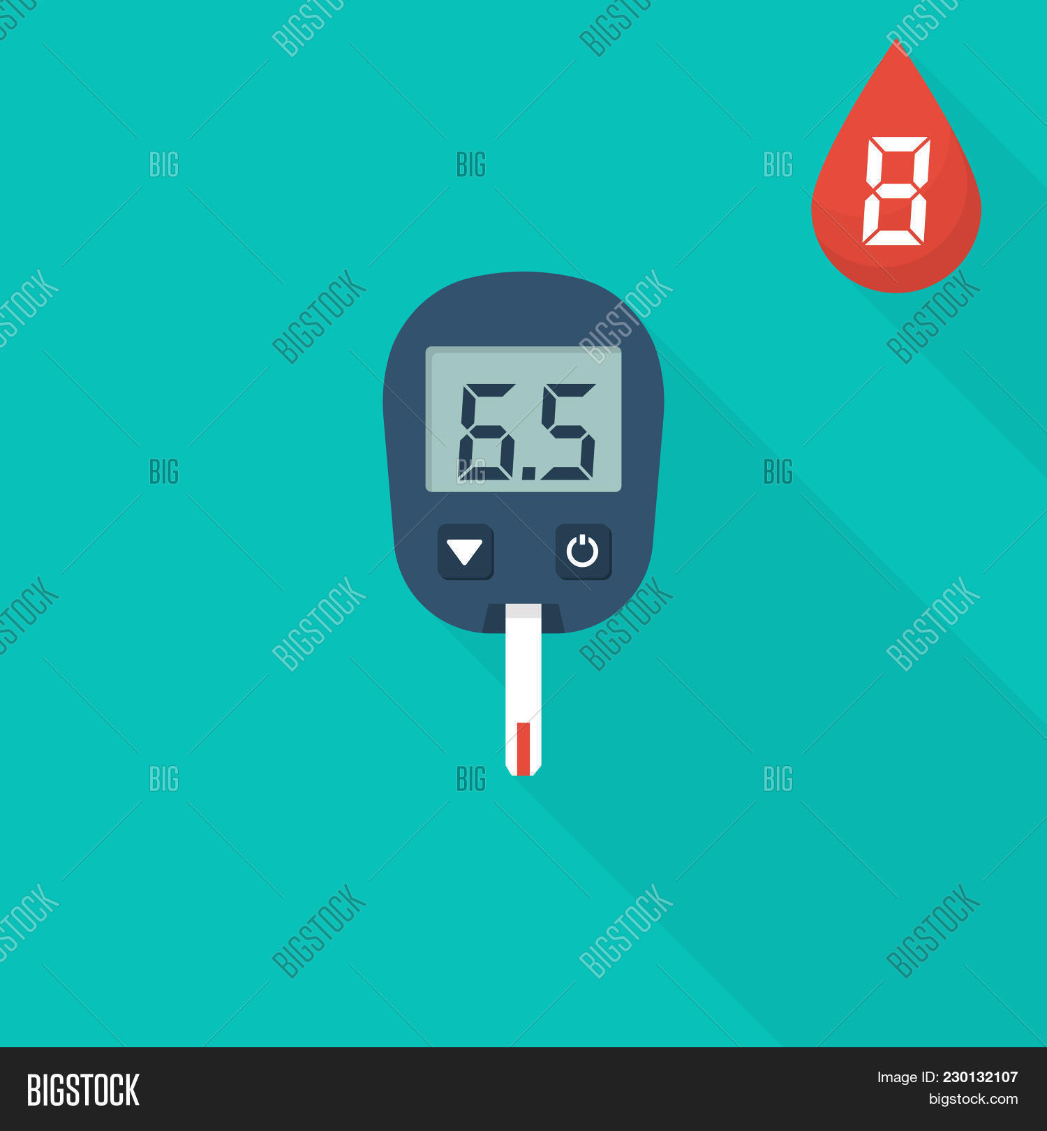 Glucometer Flat Icon Image & Photo (Free Trial) | Bigstock