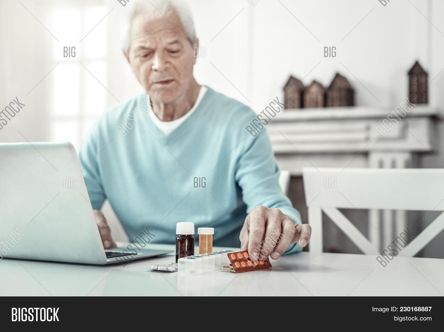 Home Therapy. Sad Aged Image & Photo (Free Trial) | Bigstock