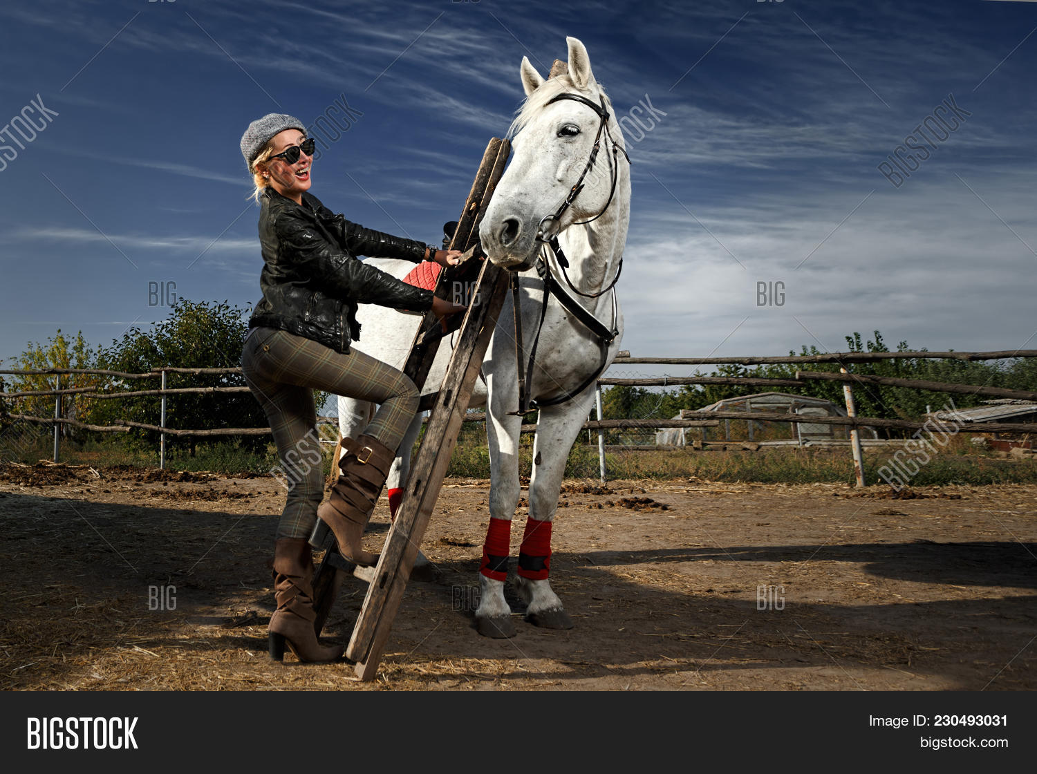 Funny Woman Straddling Image & Photo (Free Trial) | Bigstock
