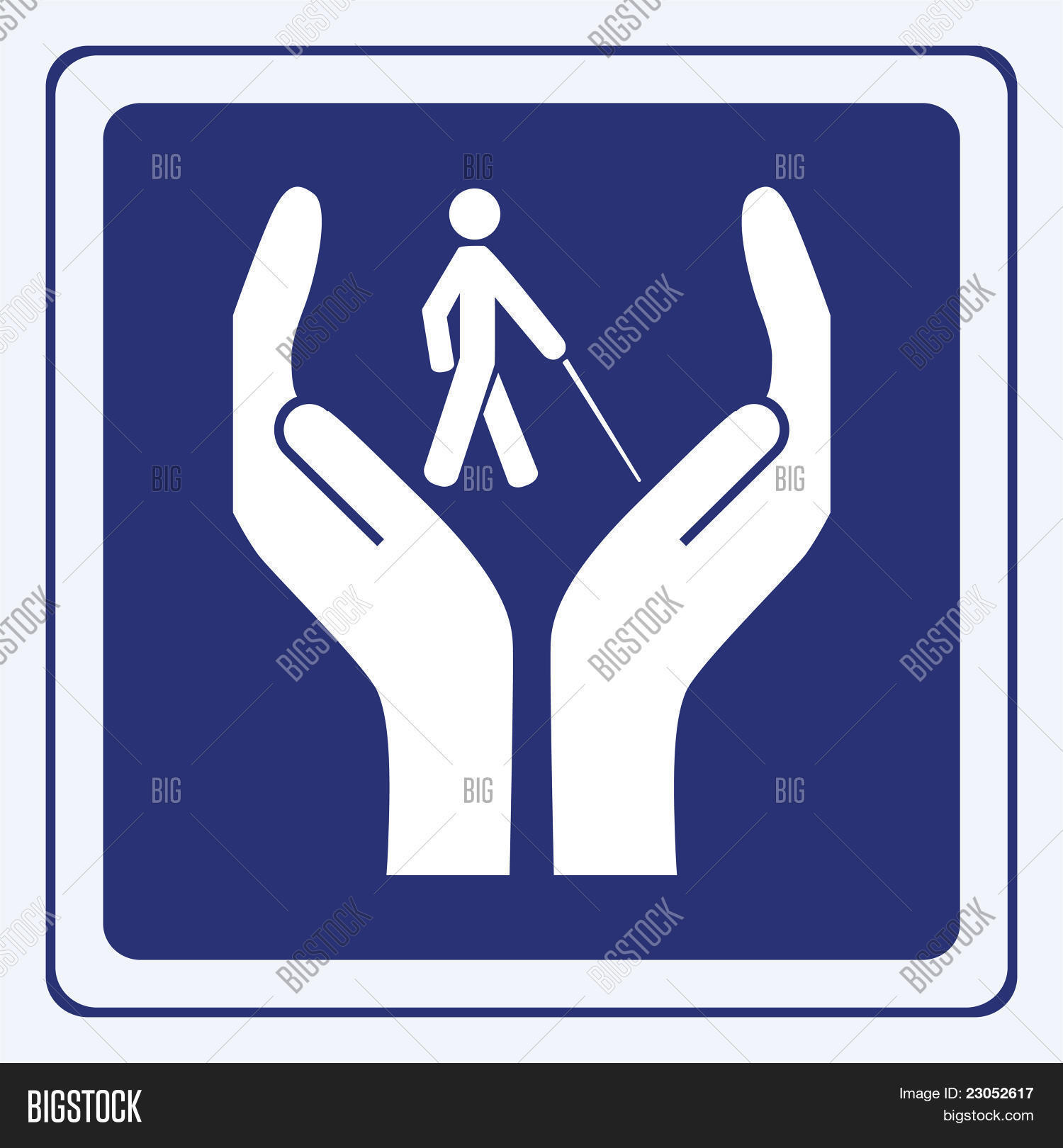 Blind Care Sign Vector & Photo (Free Trial) | Bigstock