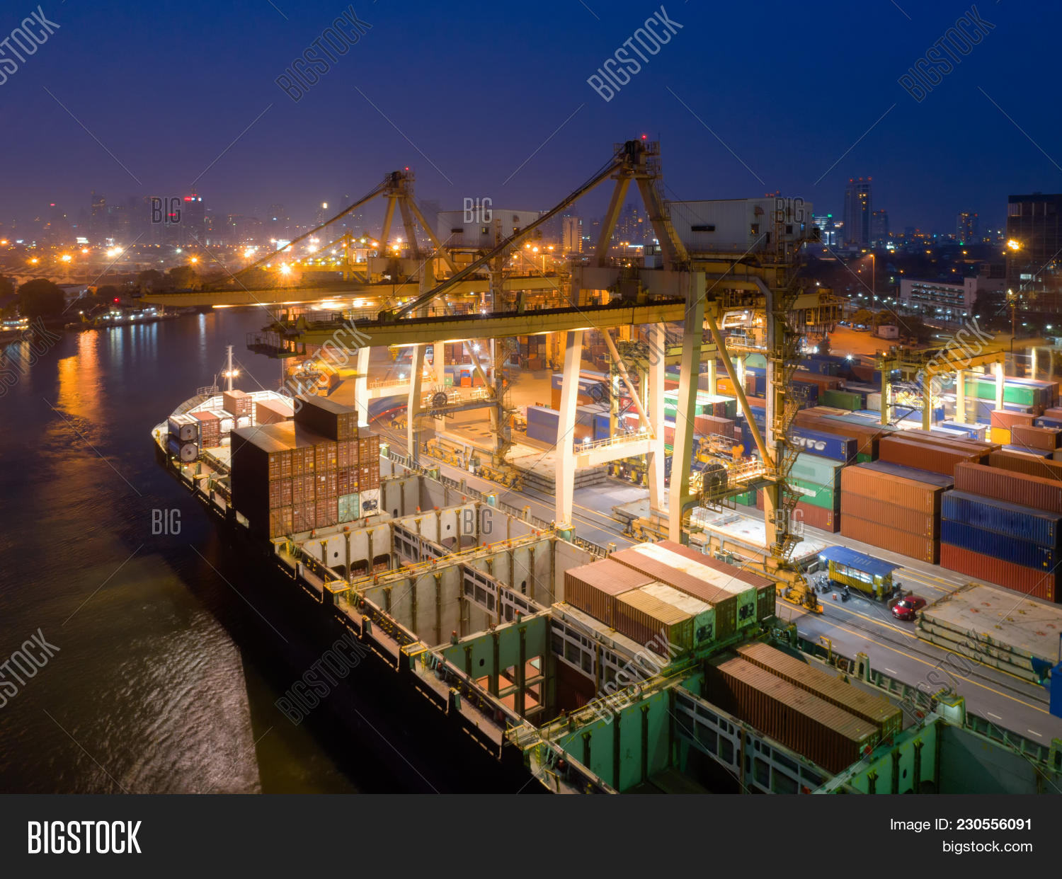 Containers Yard Port Image & Photo (Free Trial) | Bigstock