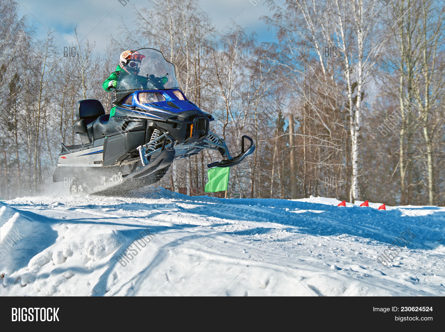 Sport Blue Snowmobile Image & Photo (Free Trial) | Bigstock