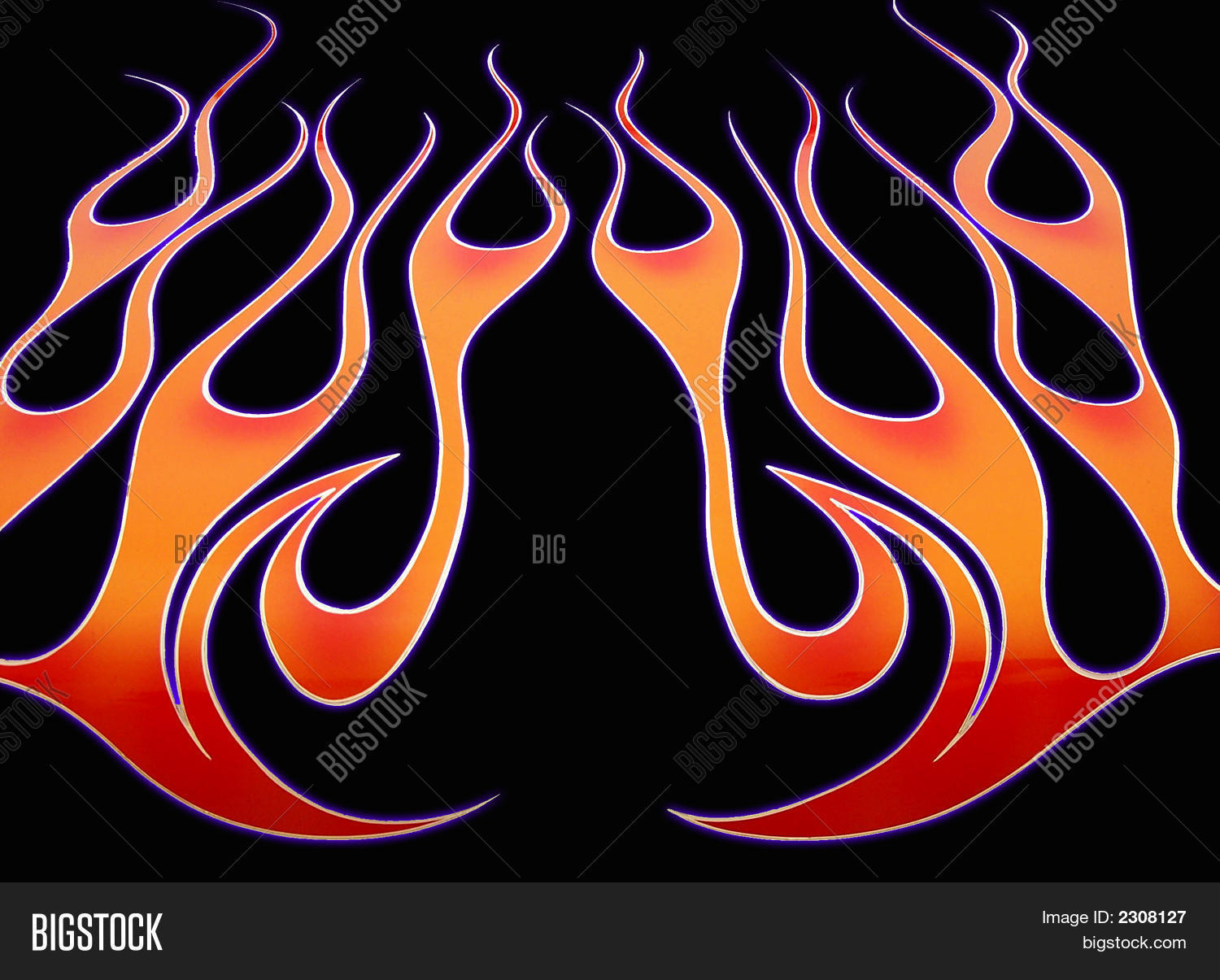 Imagen y foto Llamas Con Contorno (prueba gratis) | Bigstock