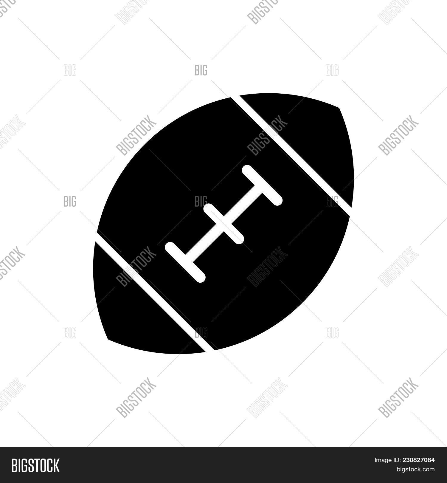 Rugby Ball Icon Vector & Photo (Free Trial) | Bigstock