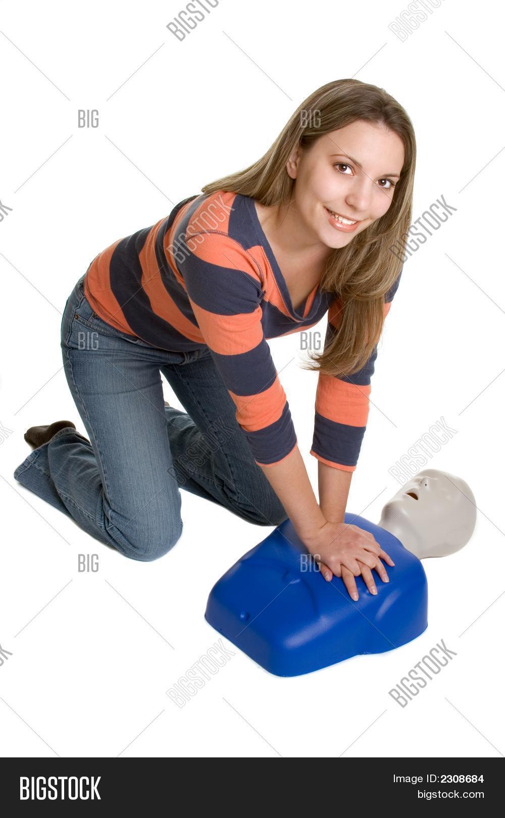 Woman Cpr Training Image & Photo (Free Trial) | Bigstock