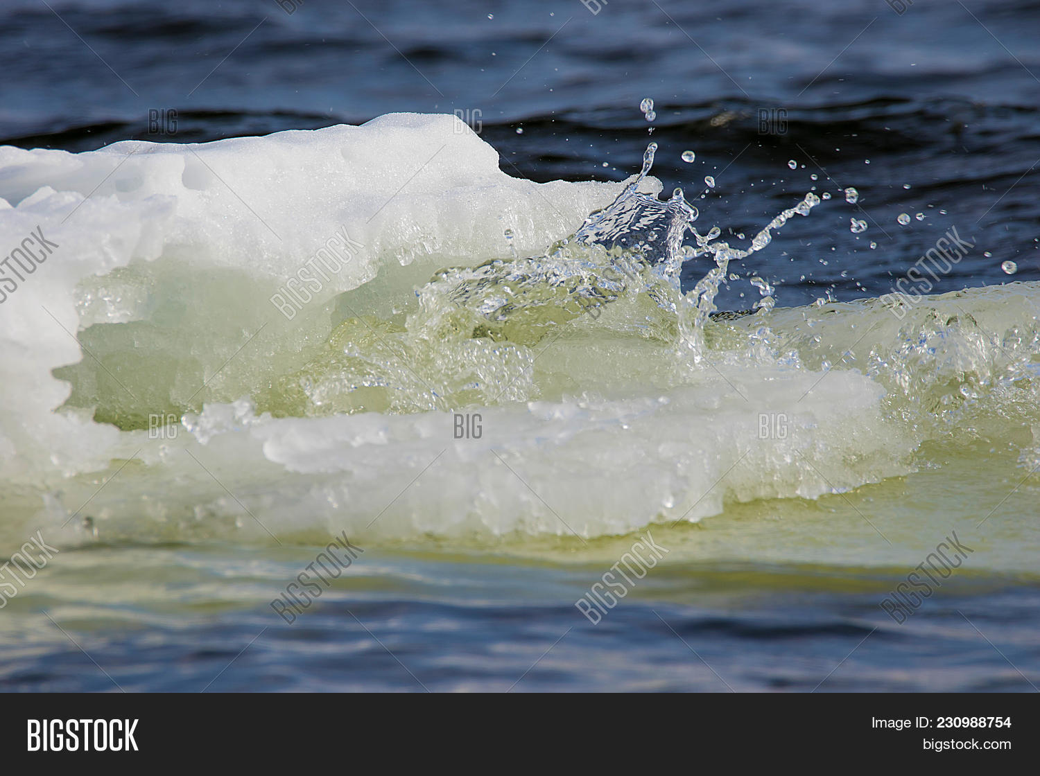 Lump Ice Floats Melts Image & Photo (Free Trial) | Bigstock