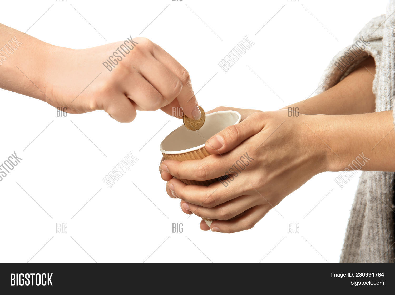 Woman Putting Coin Image & Photo (Free Trial) | Bigstock