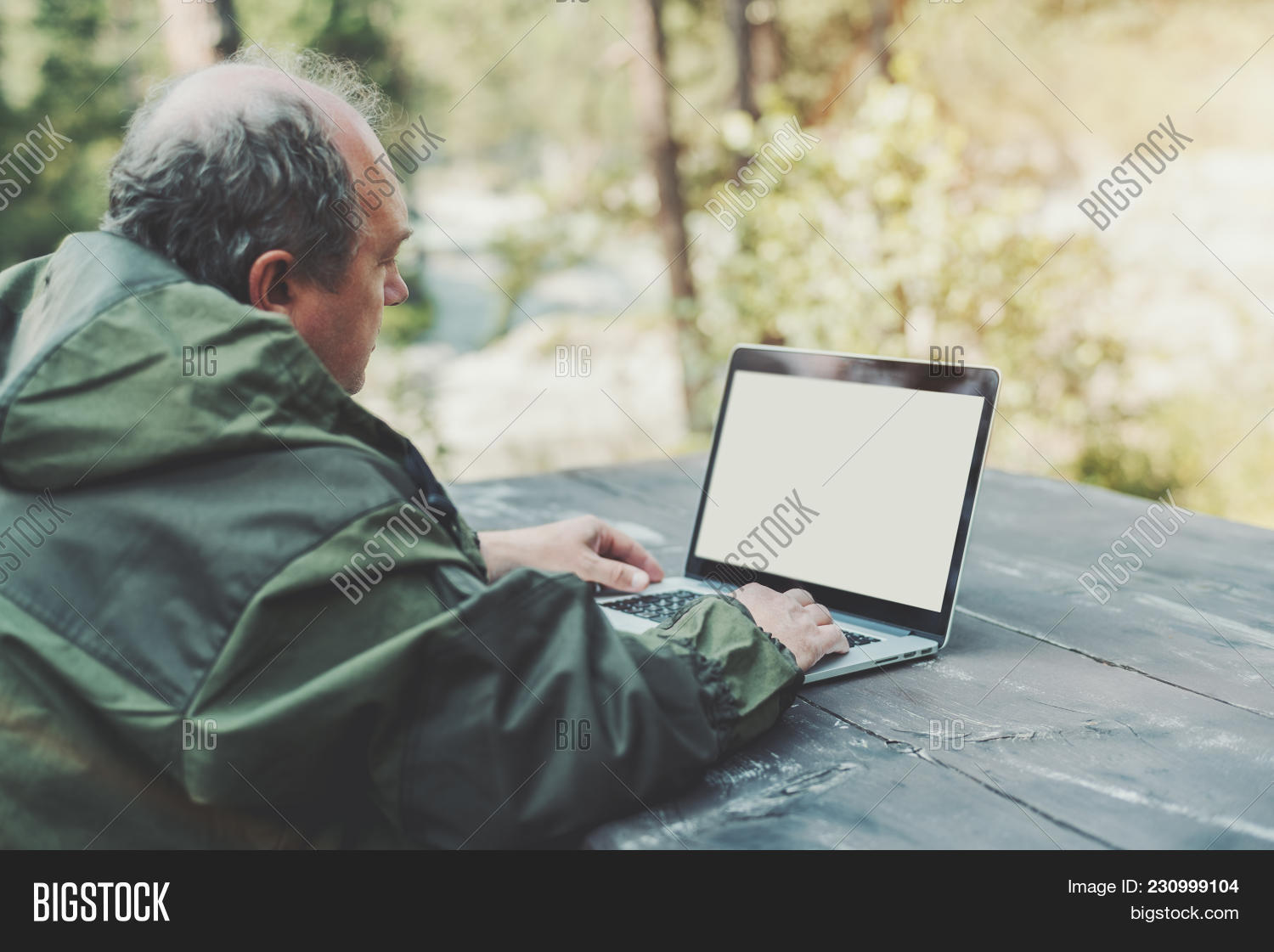 Rear View Senior Man, Image & Photo (Free Trial) | Bigstock