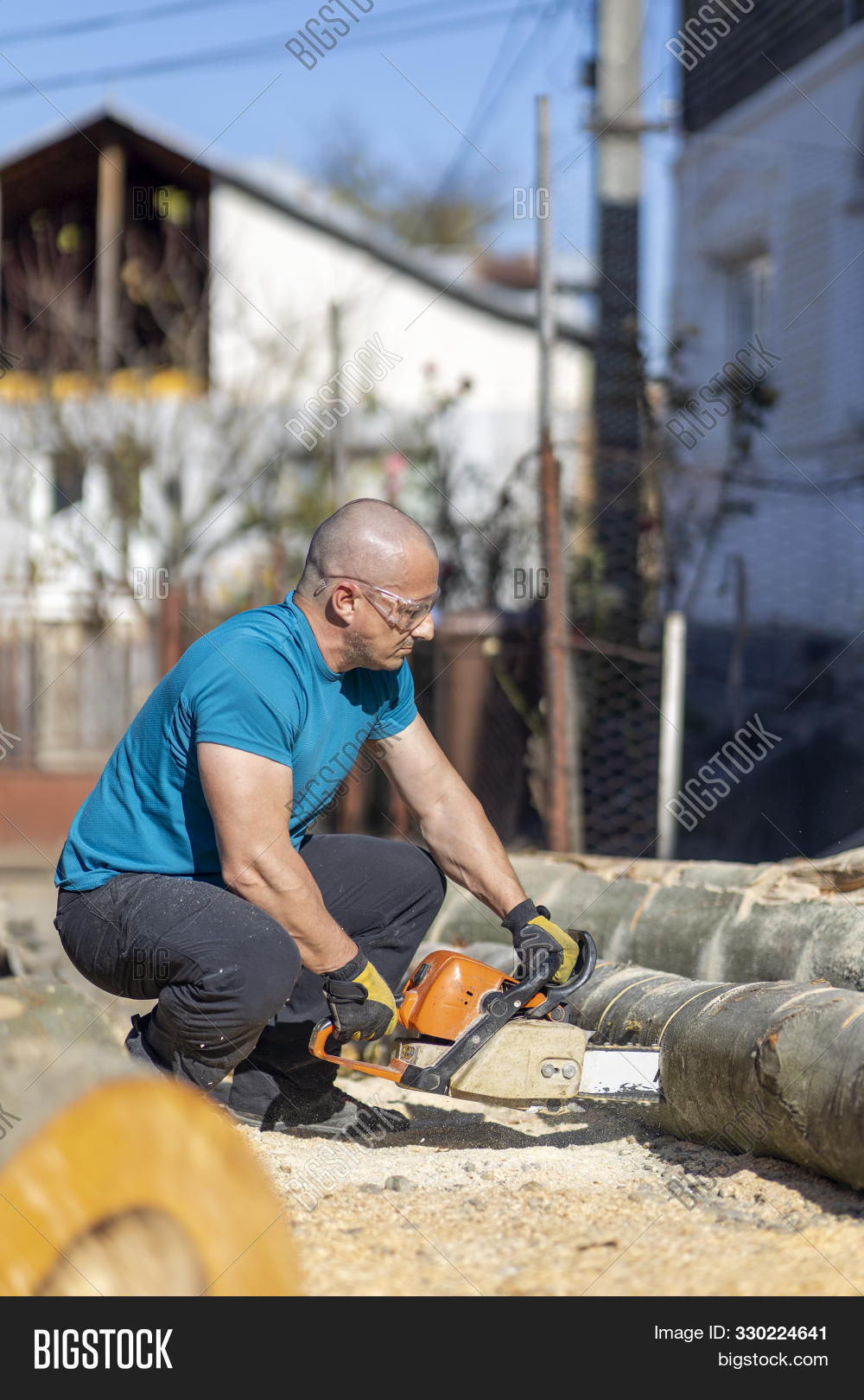 Man Cut Saw. Dust Image & Photo (Free Trial) | Bigstock