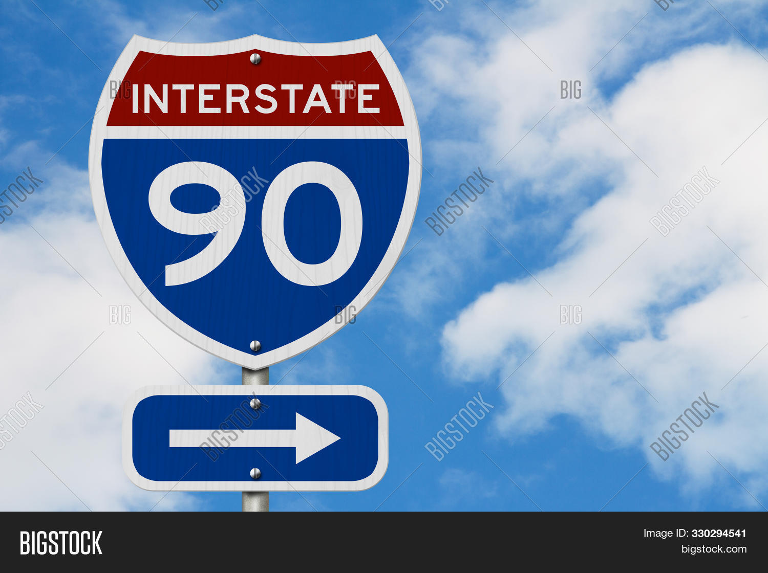 -90 Interstate Usa Red Image & Photo (Free Trial) | Bigstock