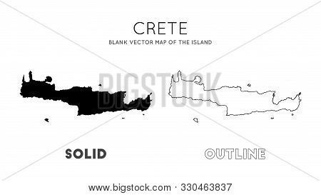 Crete Map. Blank Vector & Photo (Free Trial) | Bigstock