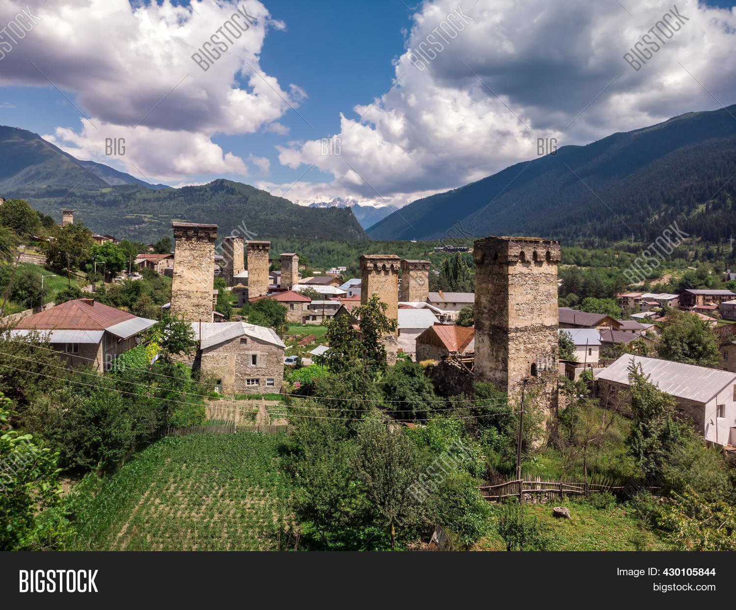 Aerial View Mestia Image & Photo (Free Trial) | Bigstock