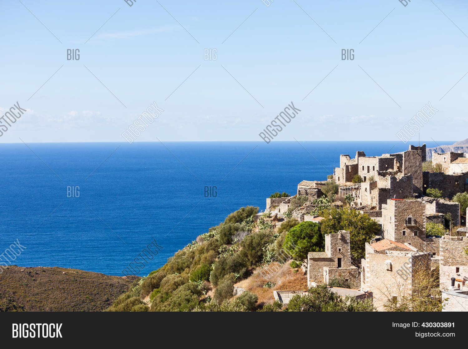 Greece Vatheia Village Image & Photo (Free Trial) | Bigstock