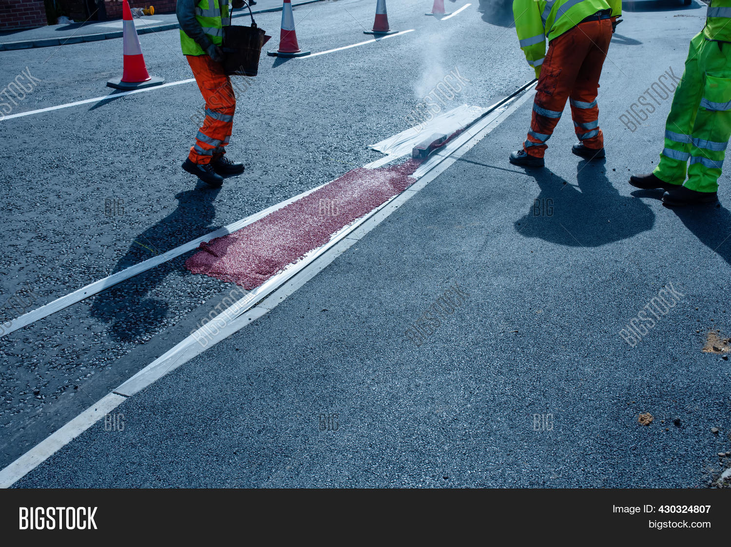 Roadworker Applying Image & Photo (Free Trial) | Bigstock
