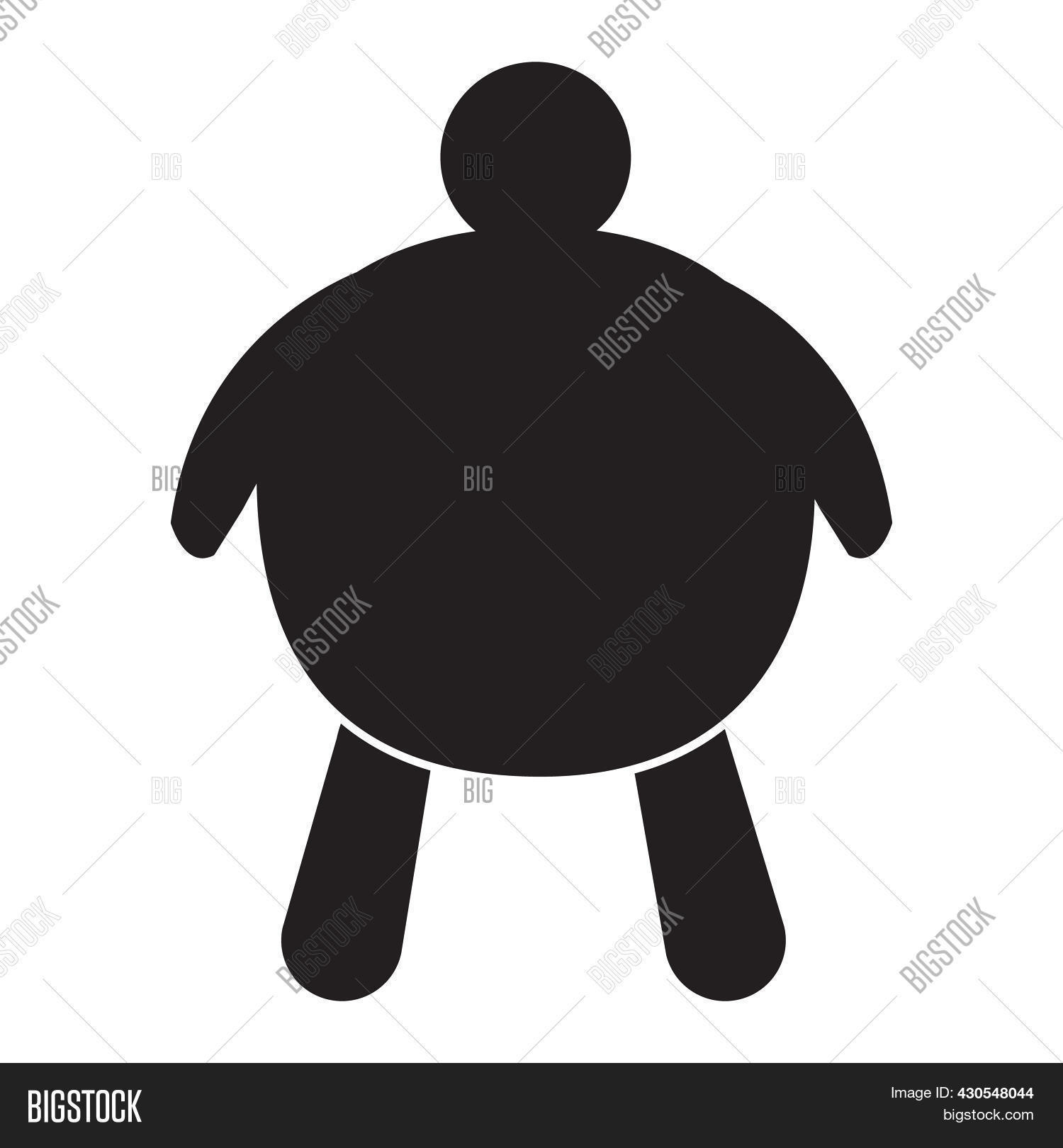 Fat People Icon On Image & Photo (Free Trial) | Bigstock