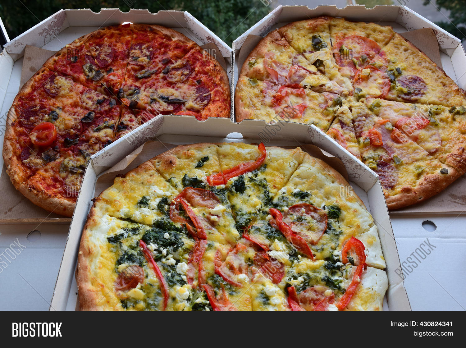 Three Boxes Pizza Image & Photo (Free Trial) | Bigstock