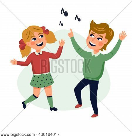 Dancing Kids, Cartoon Vector & Photo (Free Trial) | Bigstock