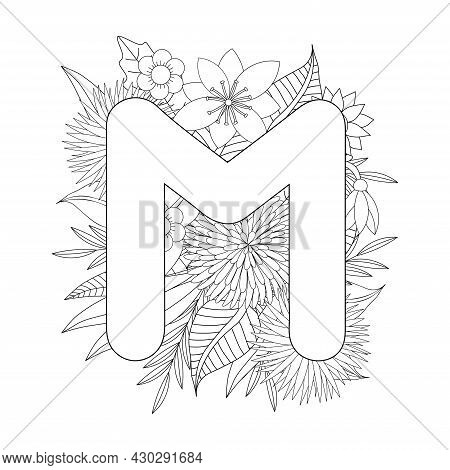 Letter M Coloring Vector & Photo (Free Trial) | Bigstock
