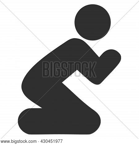 Praying Man Icon Flat Image & Photo (Free Trial) | Bigstock