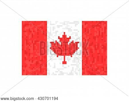 Canadian Flag Pixel Vector & Photo (Free Trial) | Bigstock
