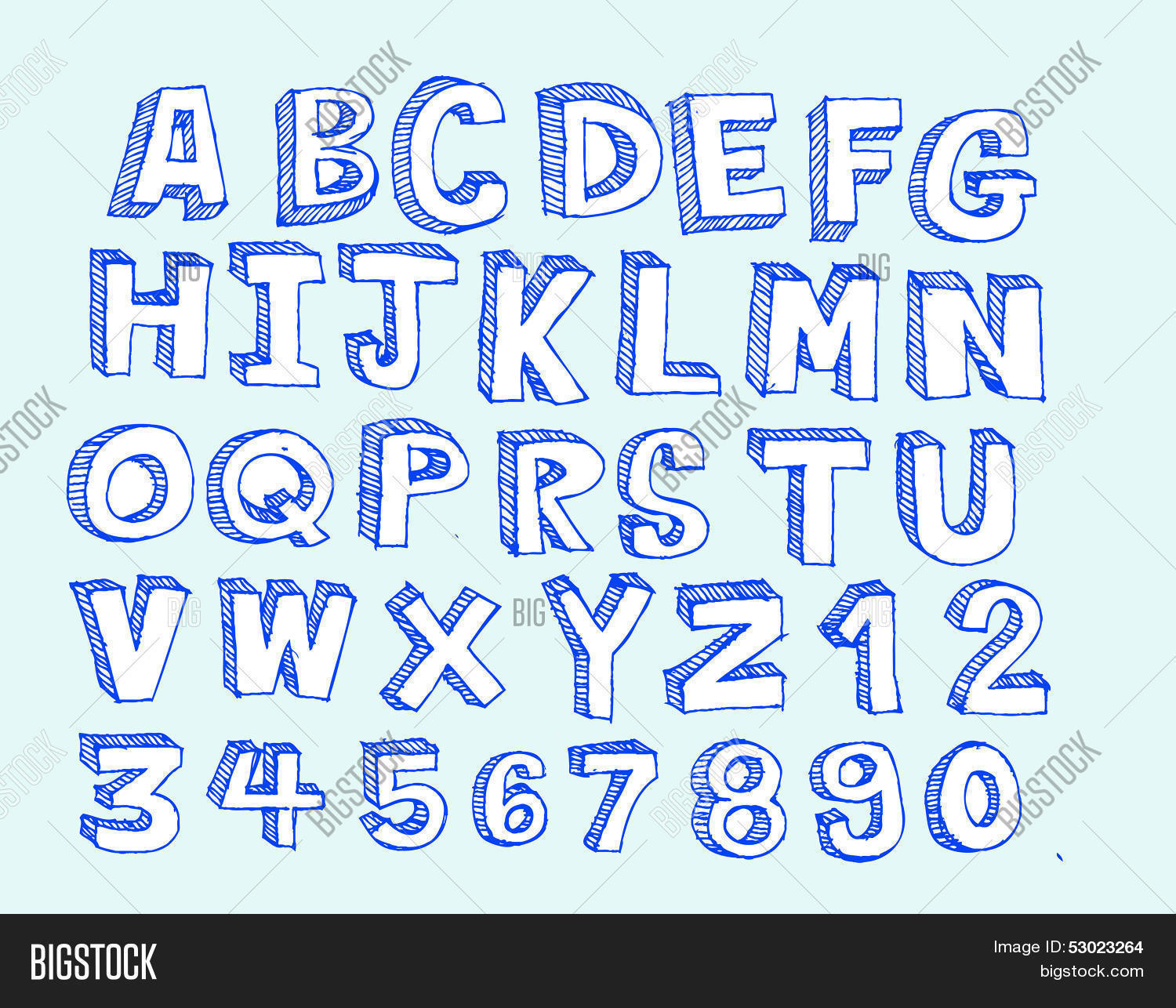 Font Sketch Hand Vector & Photo (Free Trial) | Bigstock