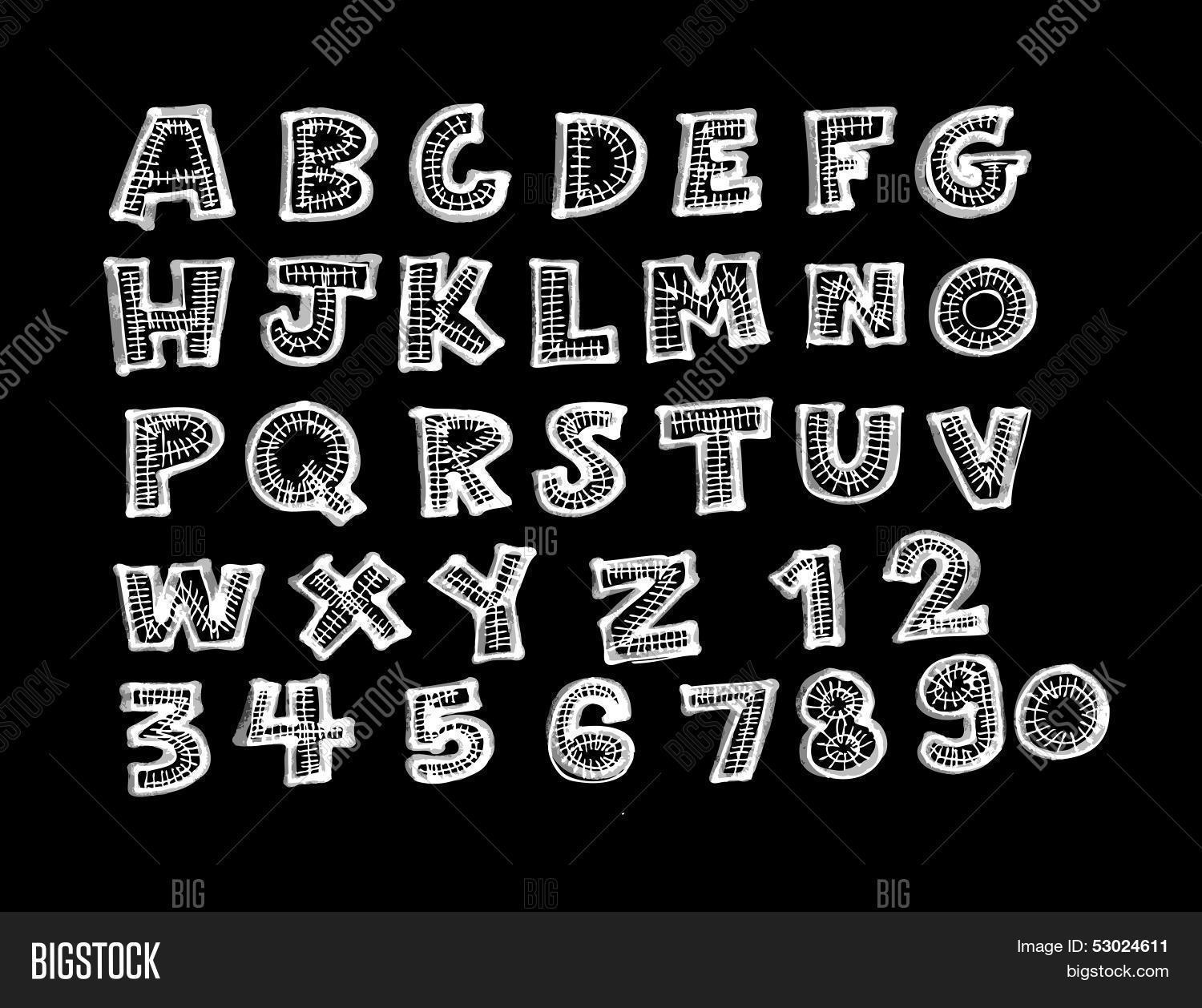 Font Sketch Hand Vector & Photo (Free Trial) | Bigstock