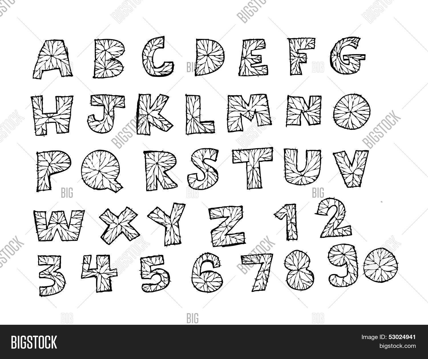 Font Sketch Hand Vector & Photo (Free Trial) | Bigstock