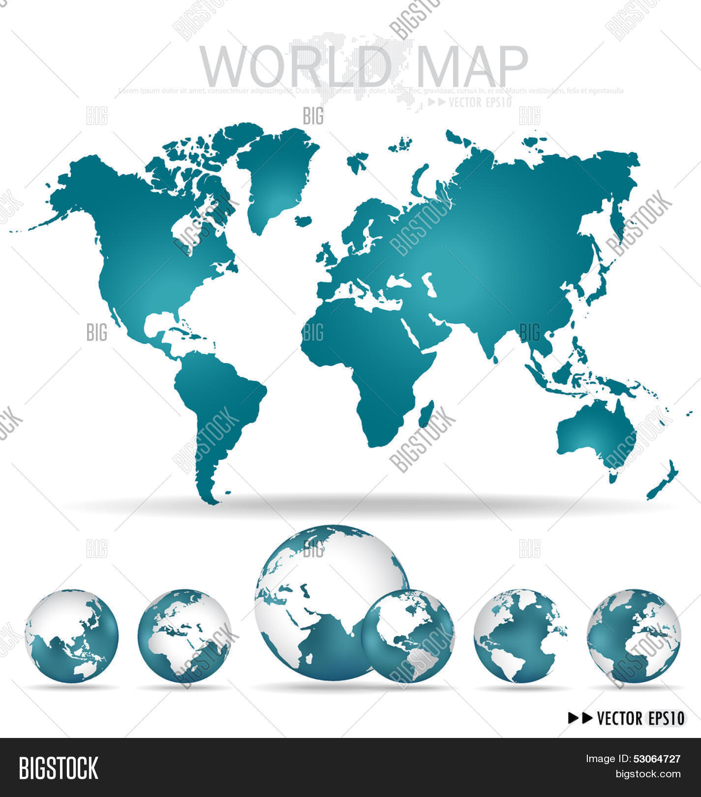 detailed vector world map