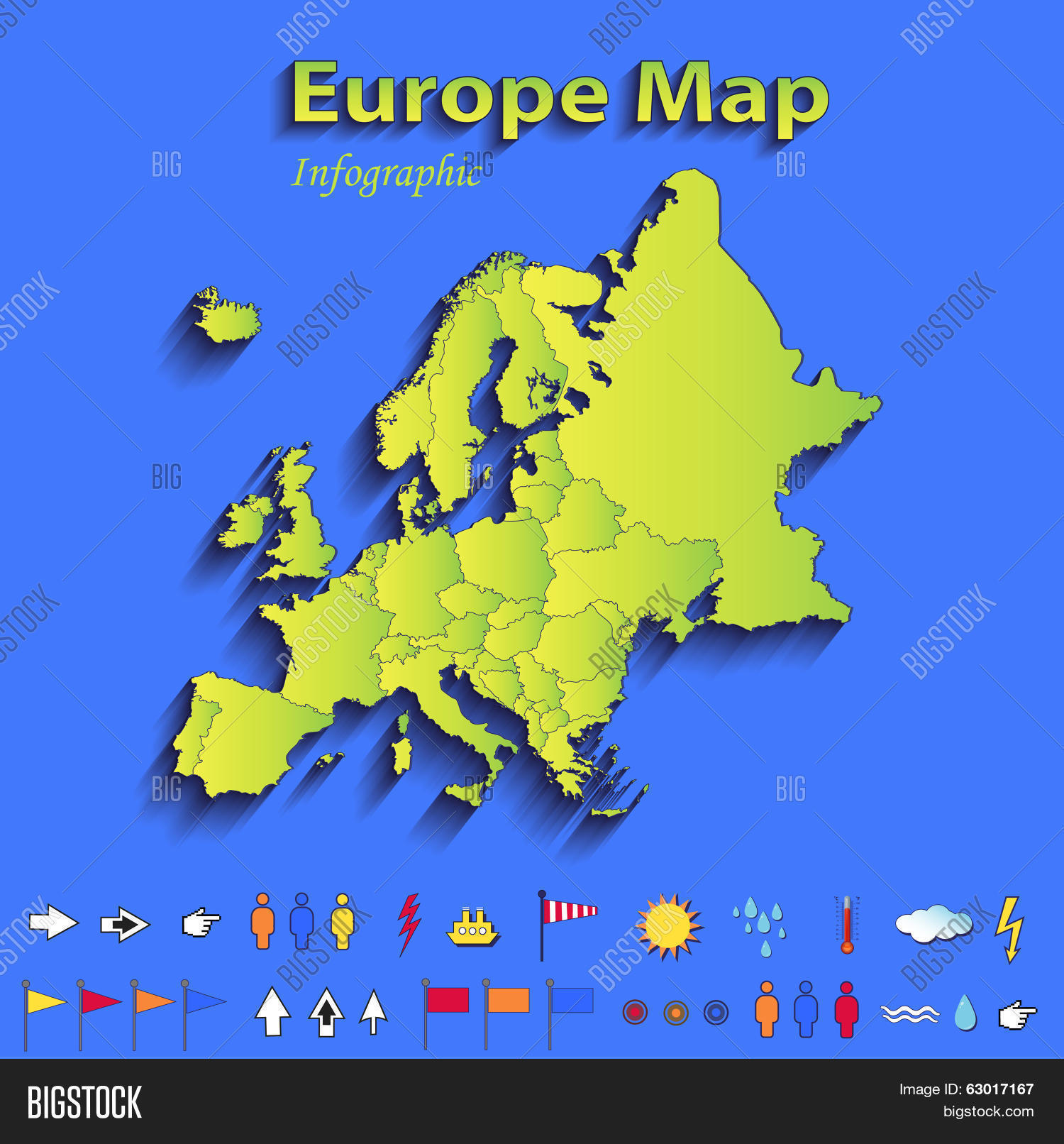 Europe Map Infographic Image & Photo (Free Trial) | Bigstock