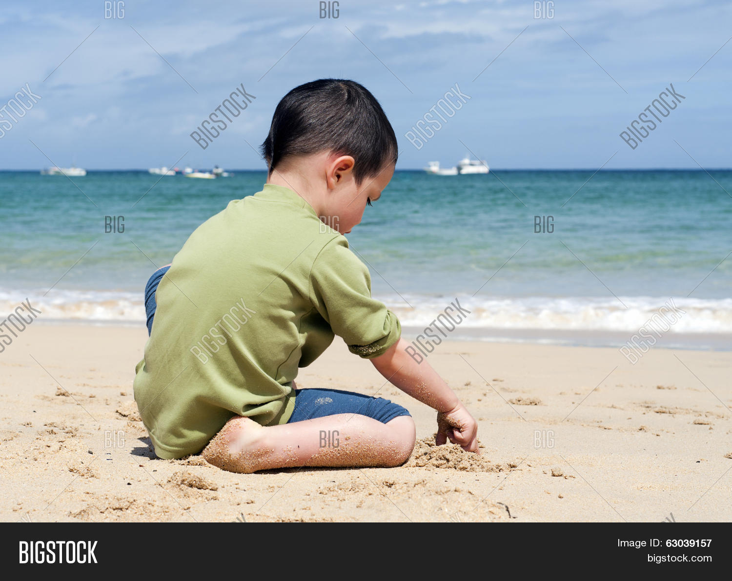Child On Beach Image & Photo (Free Trial) | Bigstock