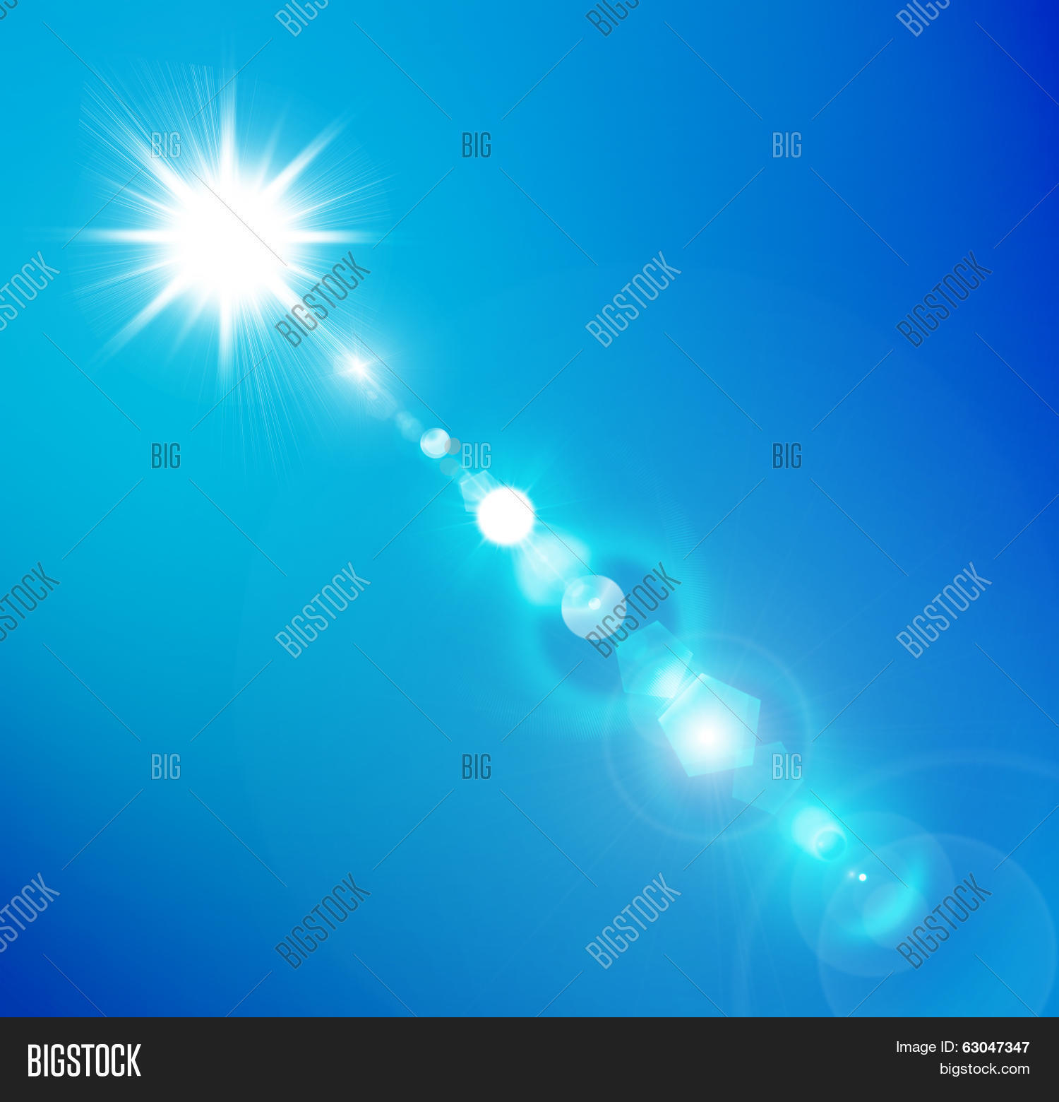 Bright Sun Blue Sky Image & Photo (Free Trial) | Bigstock
