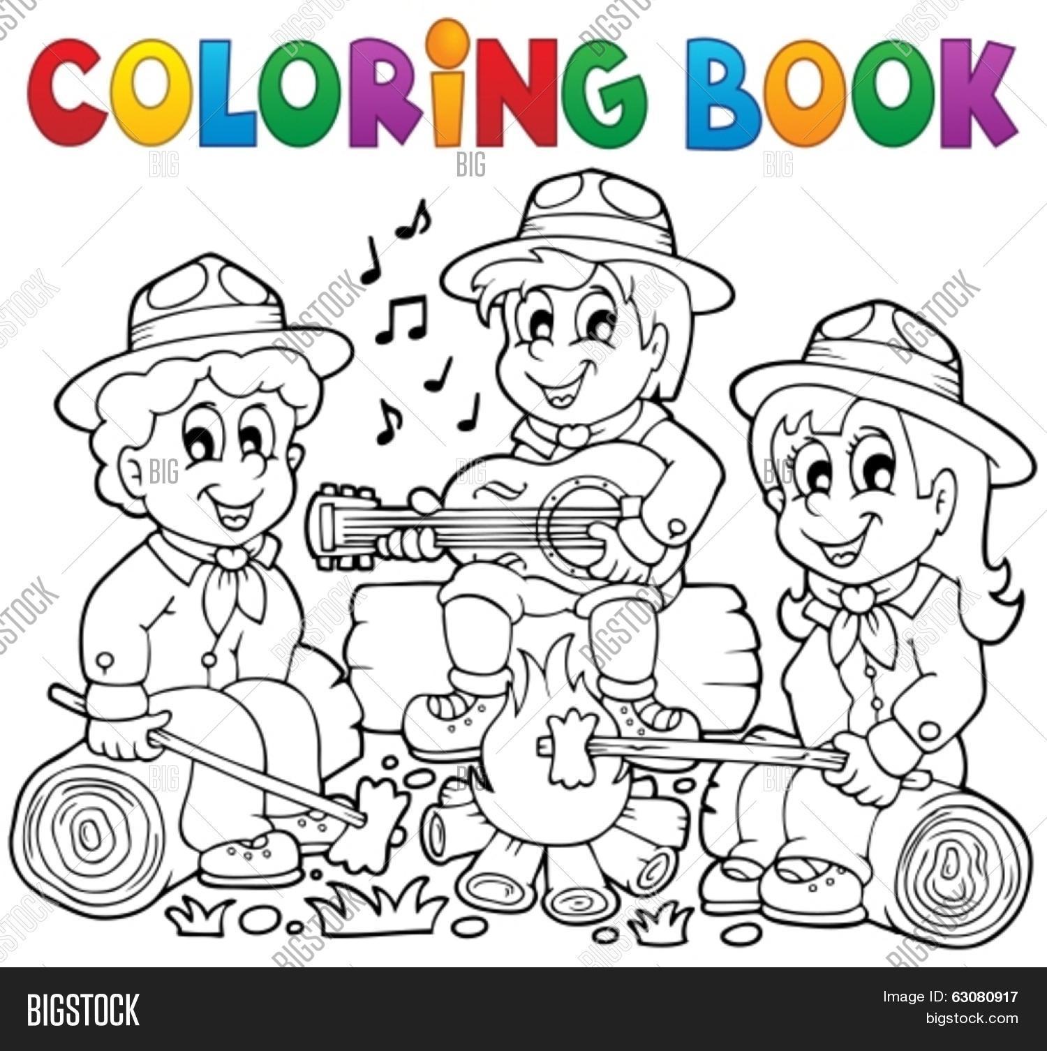 Coloring Book Scouts Vector & Photo (Free Trial) | Bigstock