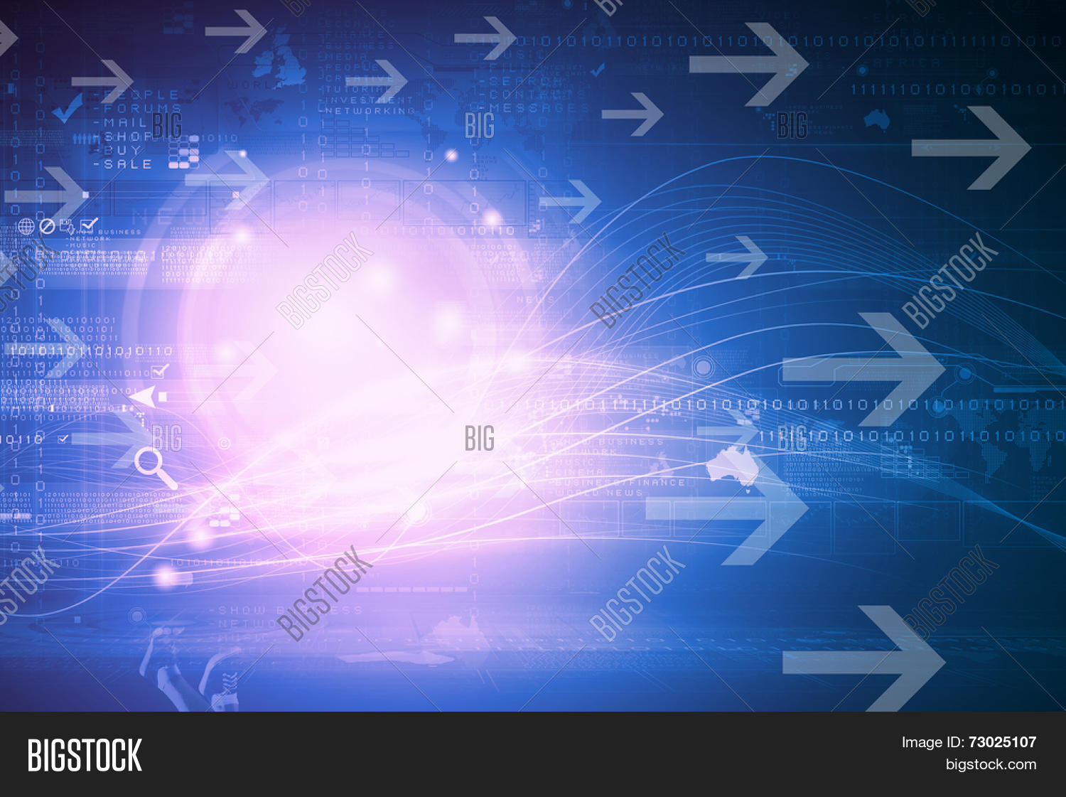 Blue Digital Image & Photo (Free Trial) | Bigstock