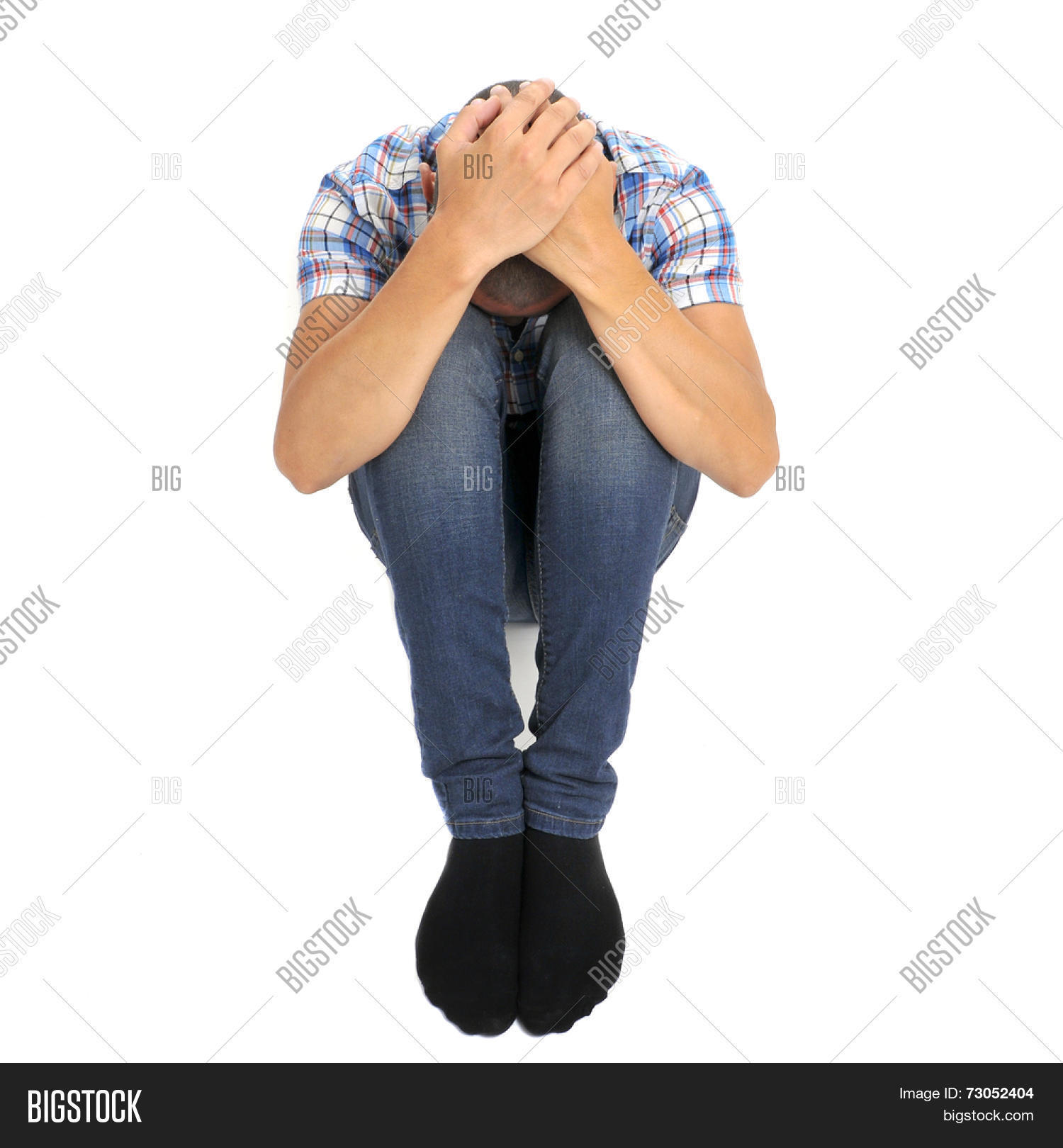 Young Man Curled Floor Image & Photo (Free Trial) | Bigstock