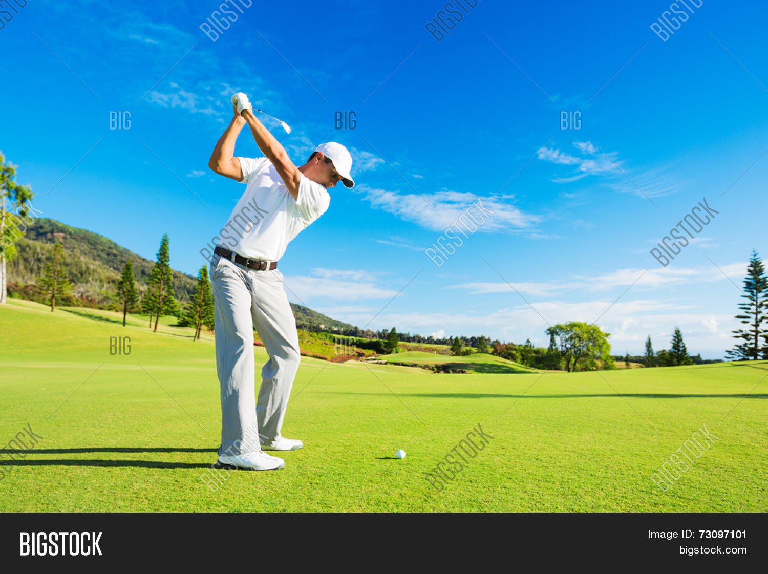 Golfer Hitting Golf Image & Photo (Free Trial) | Bigstock