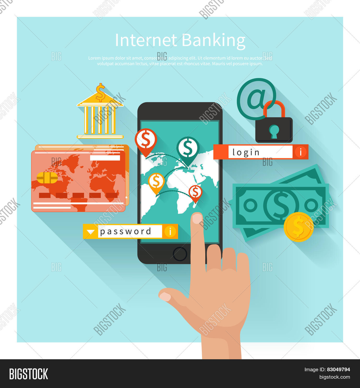 Internet Banking Vector & Photo (Free Trial) | Bigstock