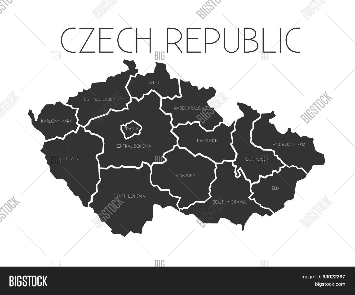 Map Czech Republic Vector & Photo (Free Trial) | Bigstock
