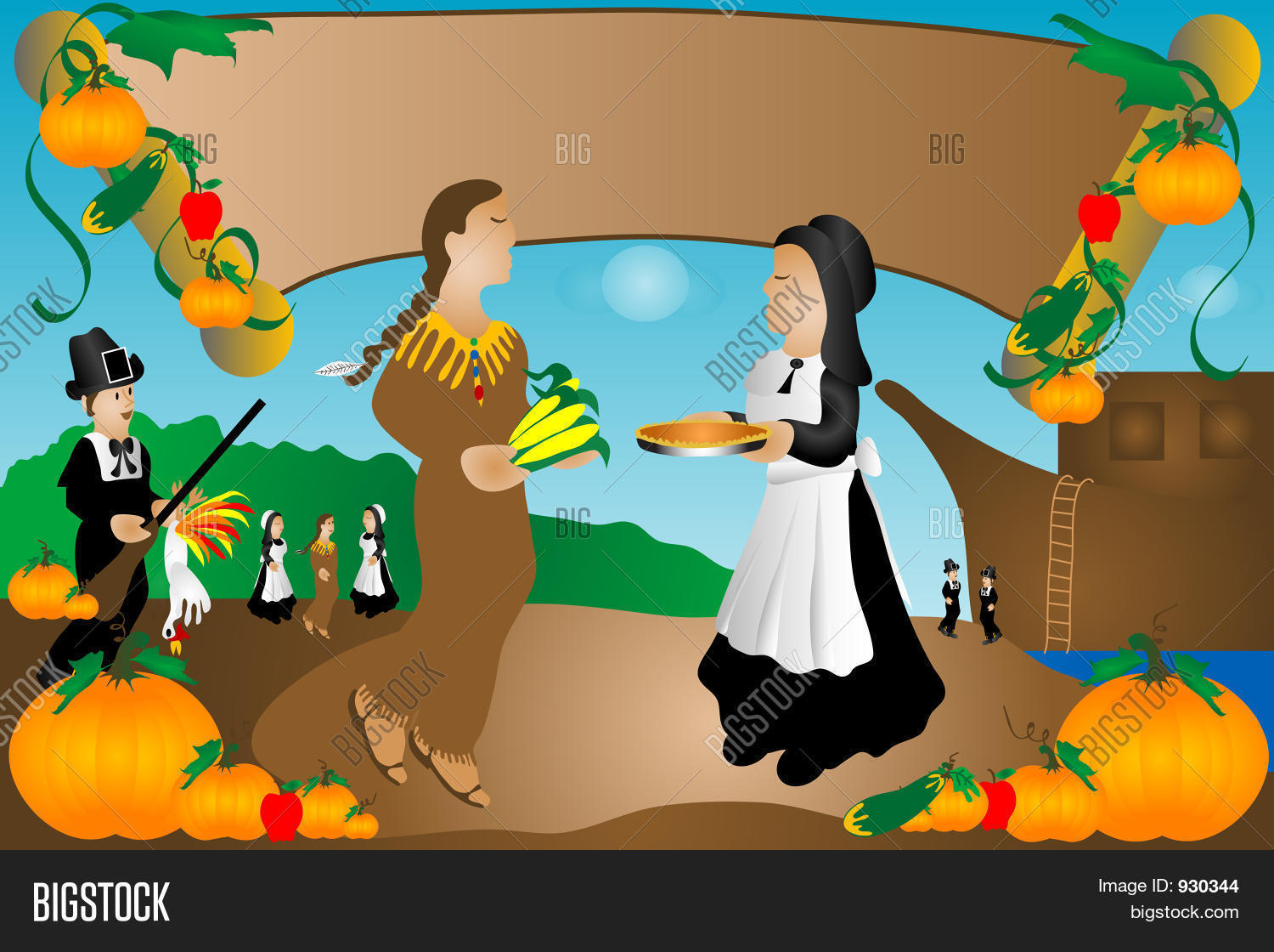 Pilgrams Meeting Image & Photo (Free Trial) | Bigstock