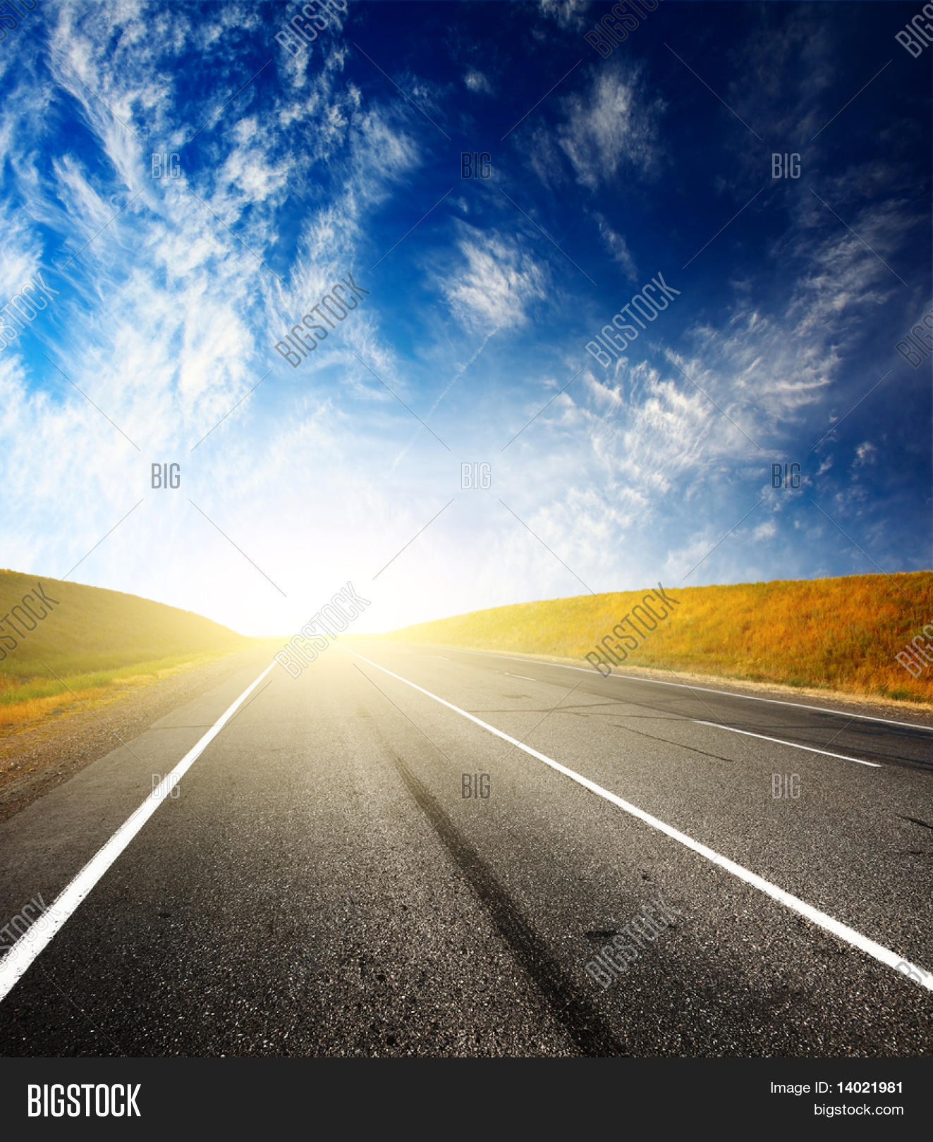 Asphalt Road Sunlight Image & Photo (Free Trial) | Bigstock