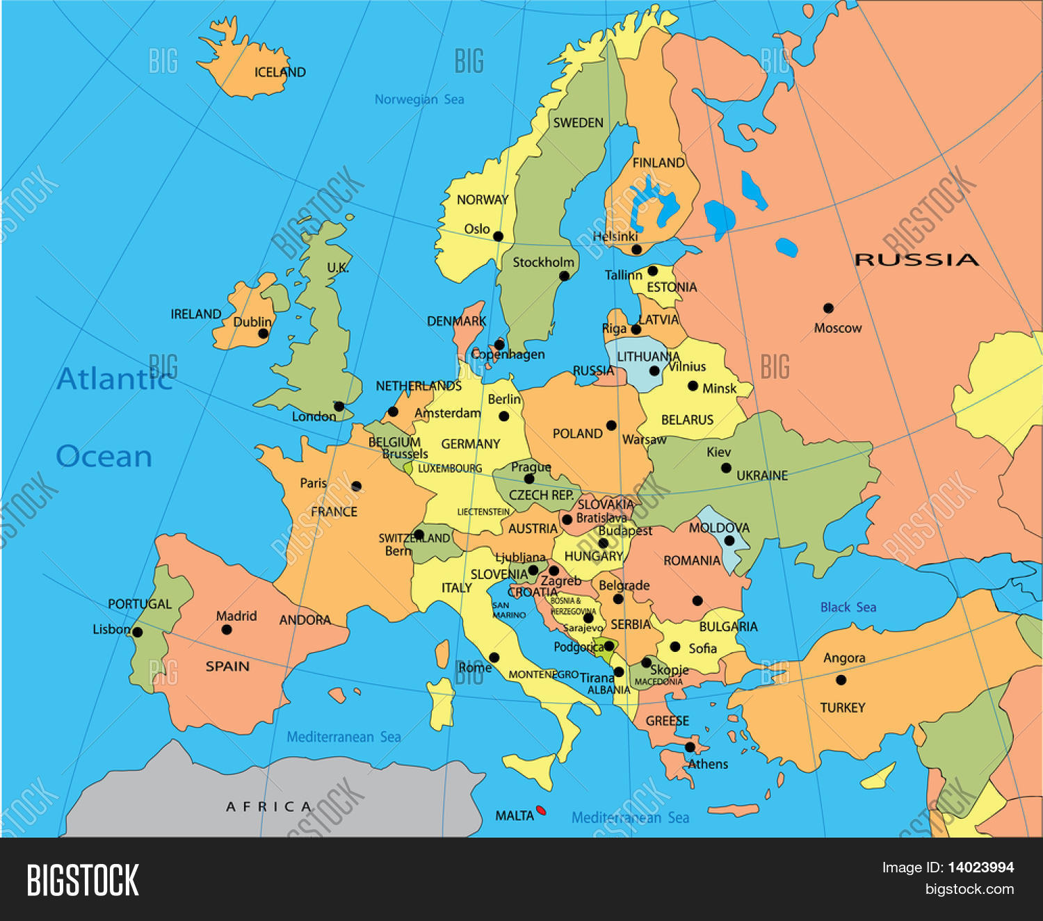 Political Map Europe Image & Photo (Free Trial) | Bigstock