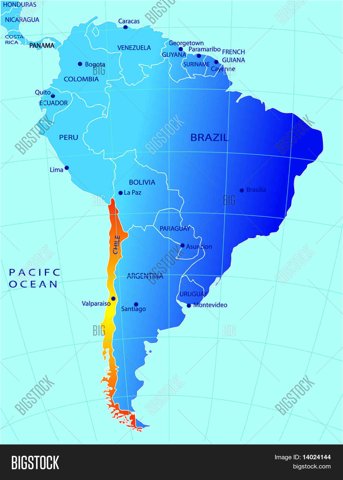 Vector y foto Mapa Político De (prueba gratis) | Bigstock