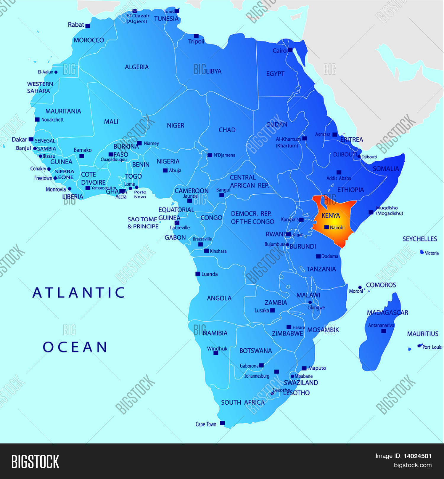 Political Map Africa Vector & Photo (Free Trial) | Bigstock