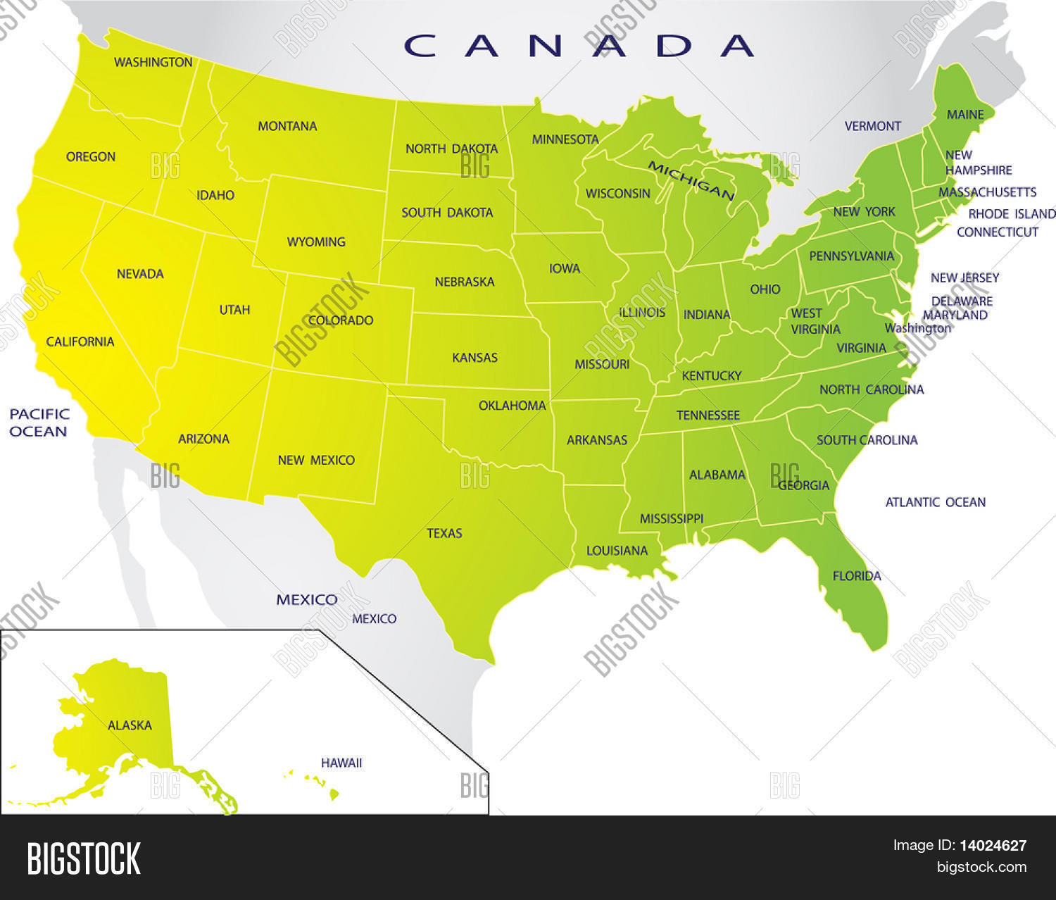 Political Map USA Vector & Photo (Free Trial) | Bigstock