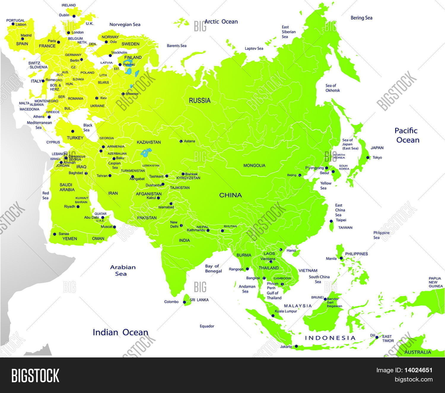 Political Map Eurasia Vector & Photo (Free Trial) | Bigstock