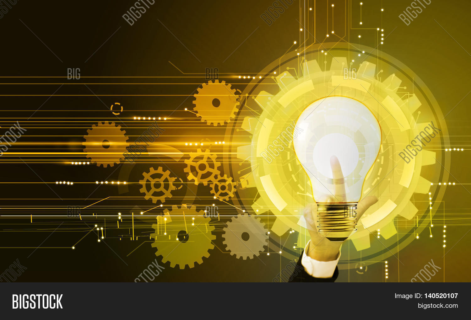 Light Bulb Image Cogs Image & Photo (Free Trial) | Bigstock