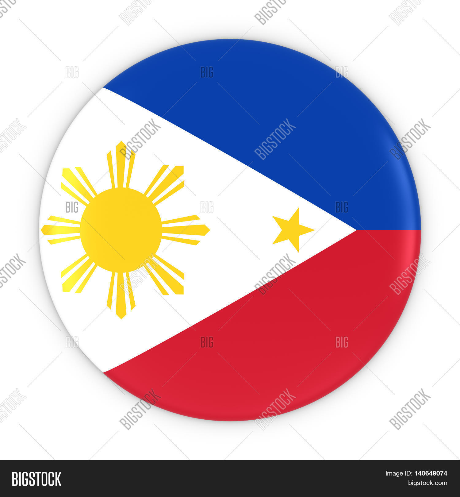 Filipino Flag Button Image & Photo (Free Trial) | Bigstock